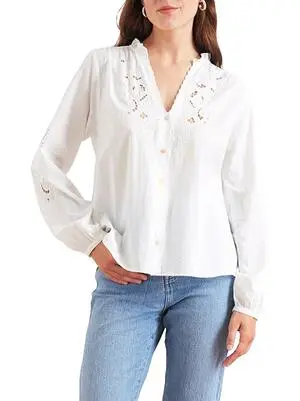 PANEROS CLOTHING Camilla Embroidered Blouse - Off White