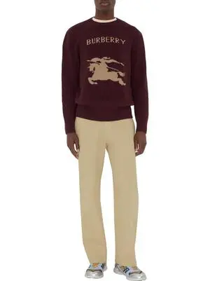 Burberry Equestrian Knight Wool Cashmere Sweater - Box Red