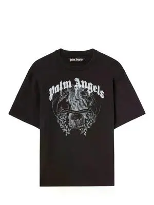 Palm Angels Statement Pencil Cotton T-shirt - Black