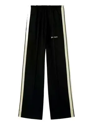 Palm Angels Logo-embroidered Wide-leg Track Pants - Black