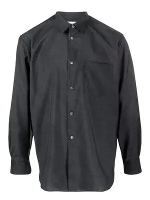 Comme Des Garçons Long-sleeve Wool Shirt - Grey