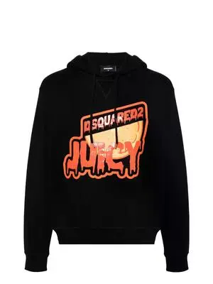 Dsquared2 Logo-print Cotton Hoodie - Black