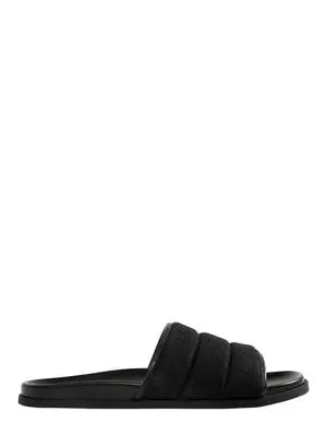 Gucci Gg-pattern Padded Slide Sandals - Black