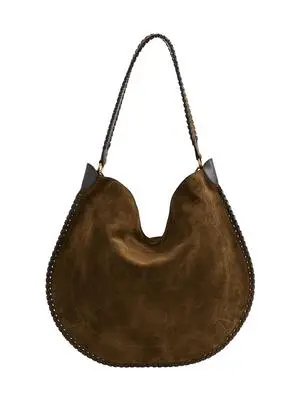 Isabel Marant Étoile Oskan Hobo Soft Shoulder Bag Bronze