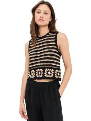 Rails Hazel Crochet Knit Top - Milos Crochet