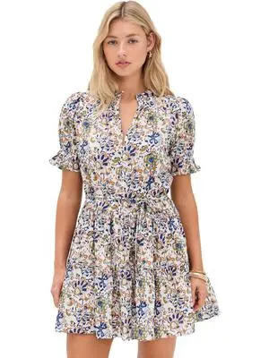 APIECE APART Las Almas Mini Dress - Batik Floral Cream