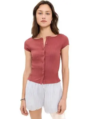 Free People Most Wanted Cardigan Rust