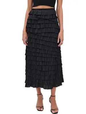 Ulla Johnson Eloise Layered Skirt - Noir
