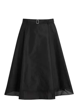 3.1 Phillip Lim Flounce Cotton-blend Midi Skirt - Black