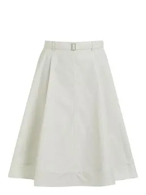 3.1 Phillip Lim Flounce Cotton-blend Midi Skirt - Light Grey