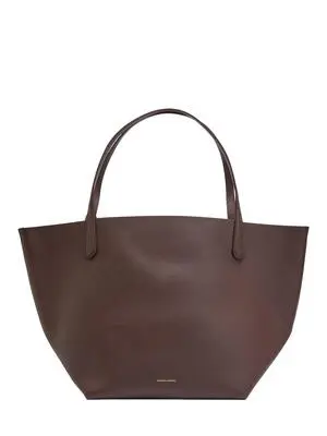 MANSUR GAVRIEL Grained Leather Tote Bag - Chocolate