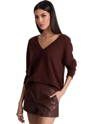 Alice + Olivia Williams Cashmere Pullover - Brown