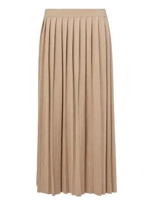 LISA YANG Minda Cotton And Cashmere Midi Skirt - Brown