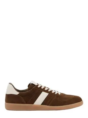 TOM FORD Archer Leather-trimmed Suede Sneakers - Brown
