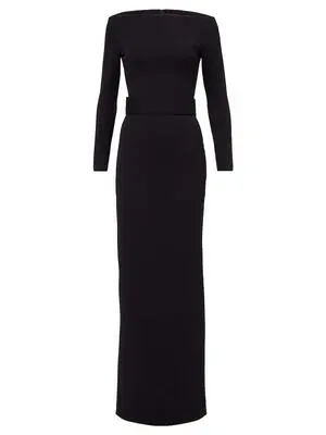 Solace London Sabina Off-shoulder Gown - Black