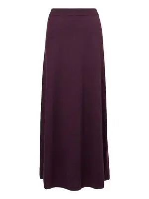 LISA YANG Dolly Cashmere Maxi Skirt - Burgundy