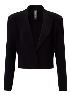 Norma Kamali Cropped Blazer - Black