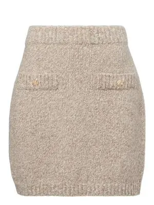 Jardin Des Orangers Cashmere-blend Miniskirt - Beige