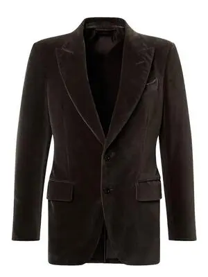 TOM FORD Dyllan Cotton Velvet Blazer - Black