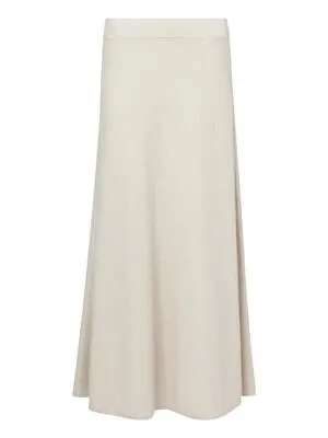 LISA YANG Lisa Yang Torie High-Rise Cashmere Maxi Skirt In Dark Oak Beige