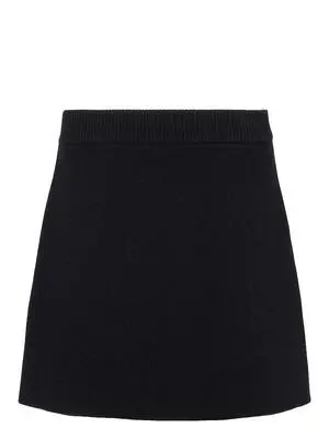 LISA YANG Clare High-Rise Cashmere Miniskirt Black