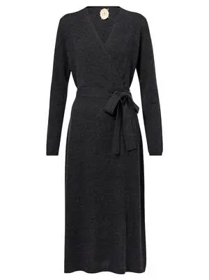 Jardin Des Orangers Wool And Cashmere Wrap Dress - Grey
