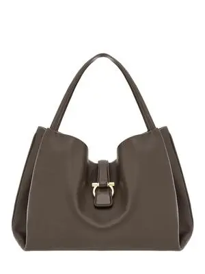 FERRAGAMO Ferragamo Tote Bag With Fringe Detail Grey