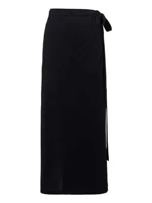 TOTEME Cotton And Silk Midi Skirt - Black