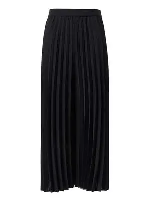 JOSEPH Anvers Airy Plissé Cropped Culottes - Black
