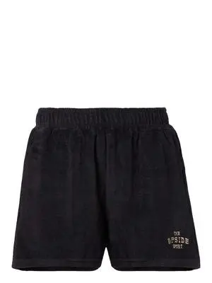 The Upside Saddle Up Ziggy Logo Terry Shorts - Black