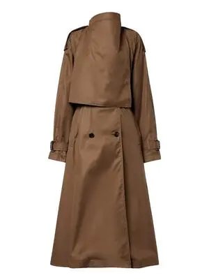 Burberry Cotton Gabardine Trench Coat - Brown