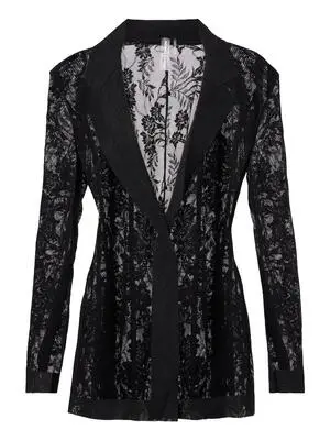 Norma Kamali Lace Blazer - Black