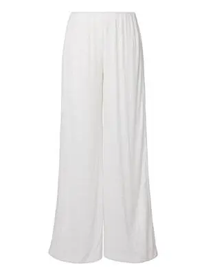 Norma Kamali Sequined Wide-leg Pants - White
