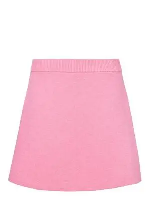 LISA YANG Clare High-Rise Cashmere Miniskirt Pink