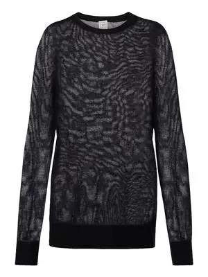TOTEME Oversized Crewneck Sweater - Black