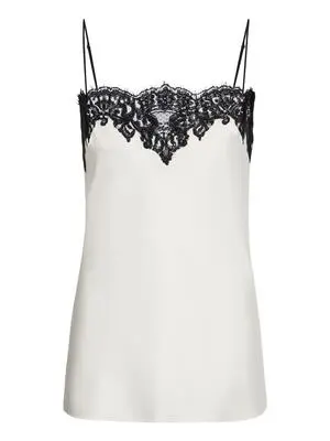 Stella McCartney Lace-trimmed Satin Camisole - White