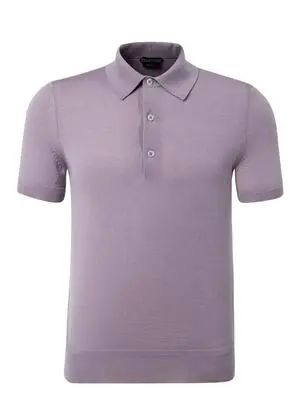 TOM FORD Cashmere And Silk Polo Sweater - Purple