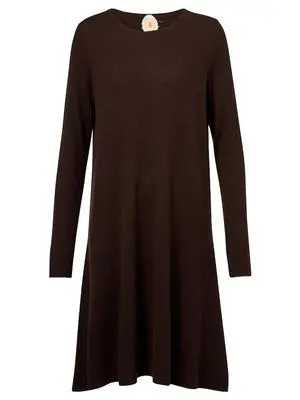 Jardin Des Orangers Wool And Cashmere Midi Dress - Brown