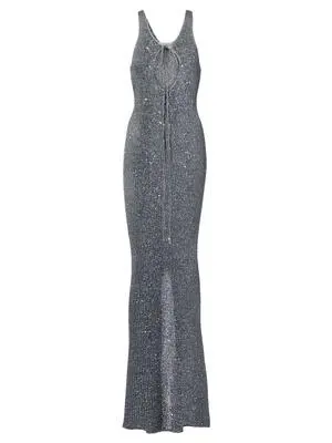 BANANHOT Jules Sequined Knitted Maxi Dress - Metallic