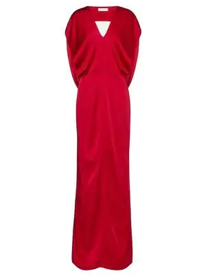 Stella McCartney Draped Satin Gown - Red