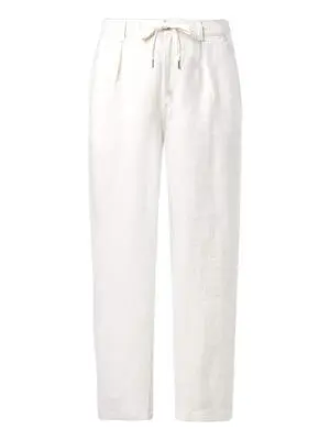 Polo Ralph Lauren Linen Straight Pants - White