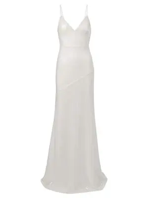 Alex Perry Bridal Sequined Gown - White
