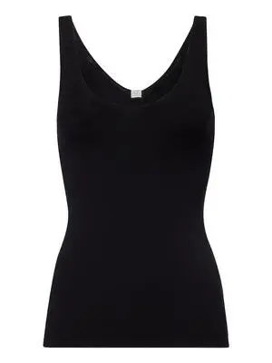TOTEME Cotton Jersey Tank Top - Black