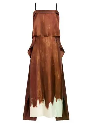 Proenza Schouler Wilma Midi Dress Brown