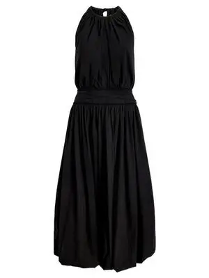 Proenza Schouler White Label Gathered Halterneck Dress Black