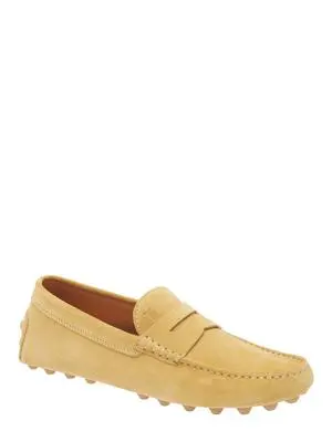 TOD'S Gommino Bubble Suede Driving Shoe - Giallo Senape
