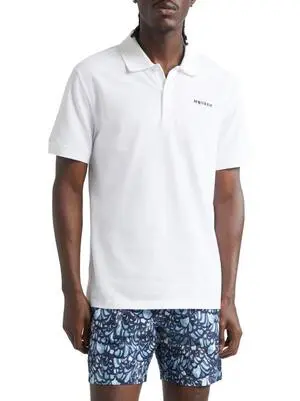 Alexander McQueen Embroidered Logo Cotton Piqué Polo - Optical White