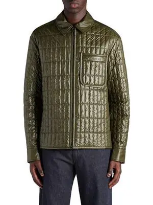 Moncler Madiere Vertical Quilted Shirt Jacket - Deep Depths