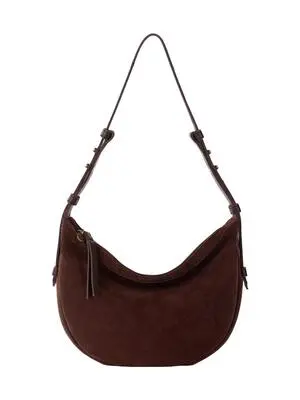 THE SAK Tess Leather Shoulder Bag Mahogany Suede