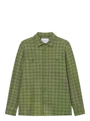 LES DEUX Checked Chest-pocket Shirt - Green